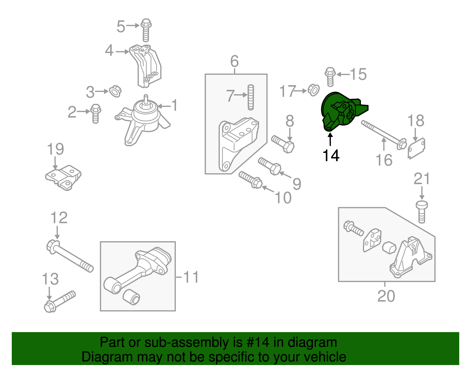 21830-4R000 - Trans Mount 2011-2016 Kia Optima | Kia.Parts