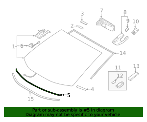 56117-50140 - Lift-Gate Glass Seal - 2004-2023 Toyota | OEM Genuine ...
