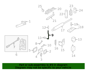 463-743-00-88 - Lock Rod 2002-2018 Mercedes-Benz | Mercedes-Benz USA Parts