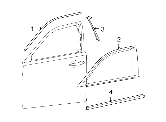75071-50050-E0 - Body Side Molding - 2007-2009 Lexus | My L Parts