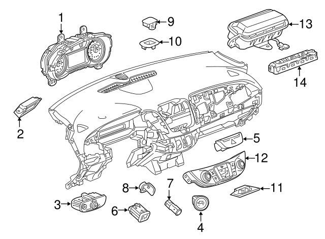 2019-2023 GM Black Audio Player and USB Receptacle 13529865 ...