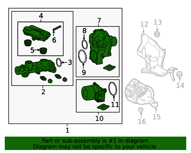 57306-TXM-A01 - Master Cylinder Assembly - 2019-2022 Honda Insight ...