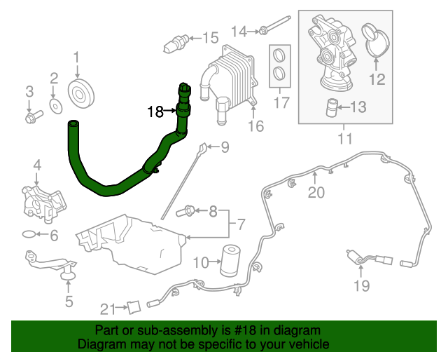 2015-2018 Ford Cooler Pipe F2GZ-6A715-A | OEM Parts Online