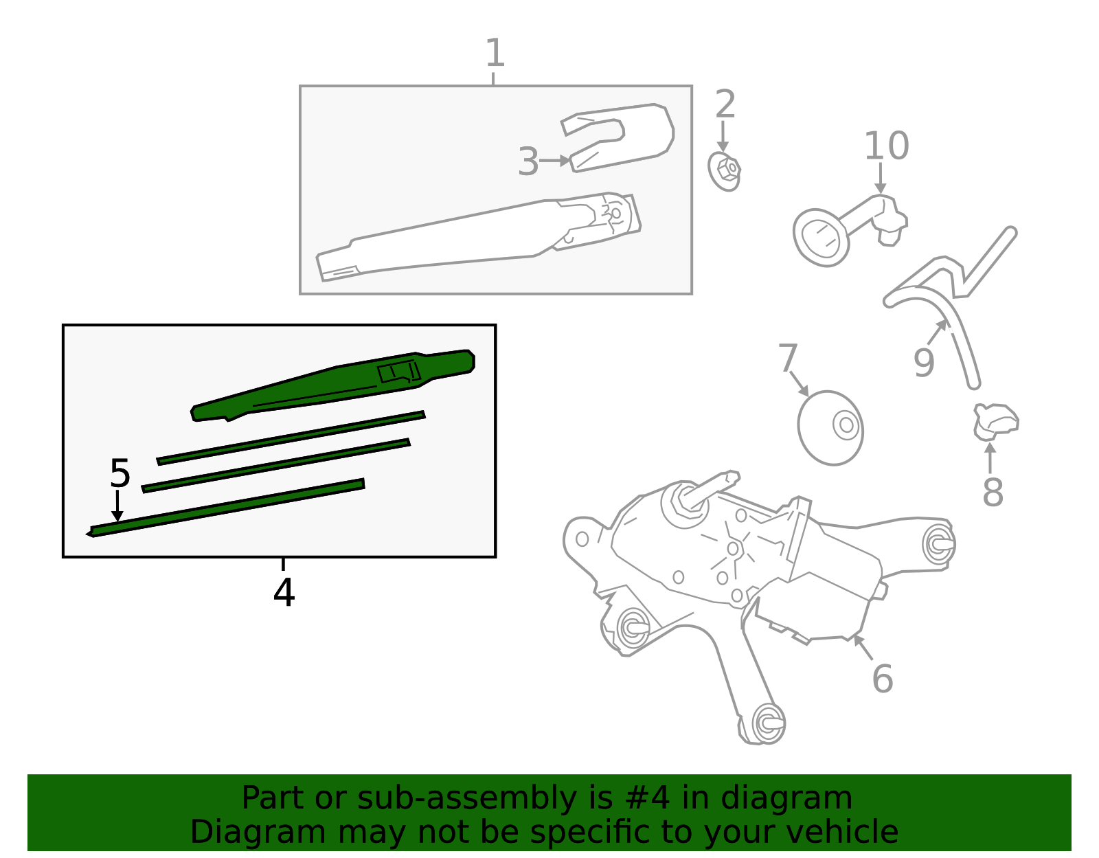 85242-72010 - Back Glass Wiper Blade (Rear) 2019-2024 Toyota | Longo ...
