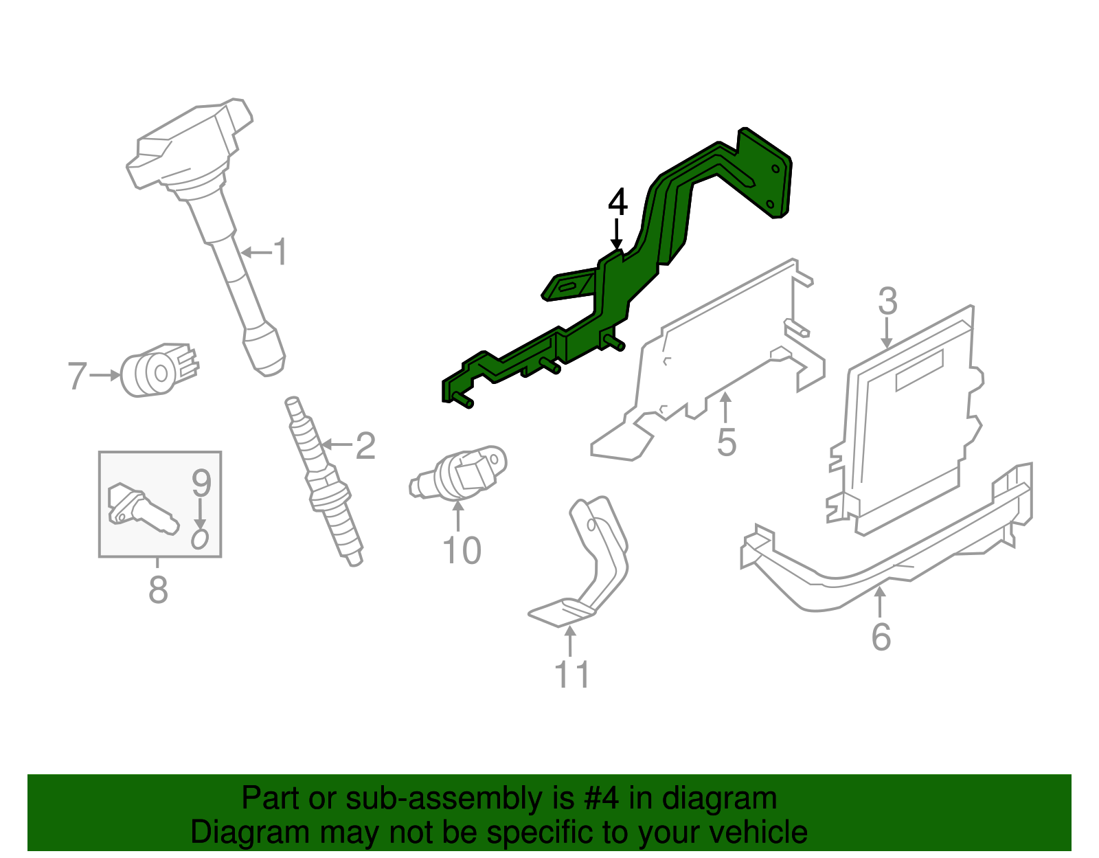 2011-2019 Infiniti ECM Front Bracket 23714-1MA1A | Infiniti of Kansas ...
