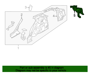 2015-2018 Ford Focus Quarter Panel Gutter F1EZ-58279D46-C | OEM Parts ...