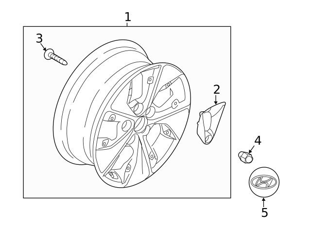 52960-L1100 - Wheel Cap 2020-2022 Hyundai | AutoNationParts.com