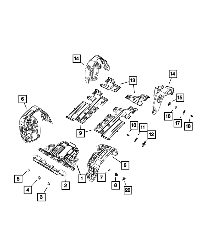 MOPAR GENUINE FRONT SHIELD - 68399051AA - 68399051AA | Mopar Online Parts