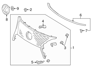 Lexus OEM Grille Assembly Part# 53101-48581 | OEM Vehicle Parts