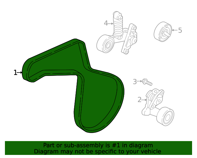 Genuine Serpentine Belt for 2020-2023 Hyundai Sonata | Part# 25212 ...