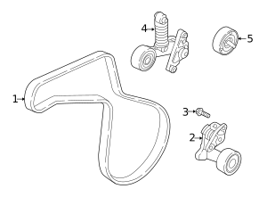 Genuine Serpentine Belt for 2020-2023 Hyundai Sonata | Part# 25212 ...