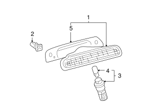 2001-2007 Toyota Highlander High Mount Lamp Grommet 90189-04102 ...