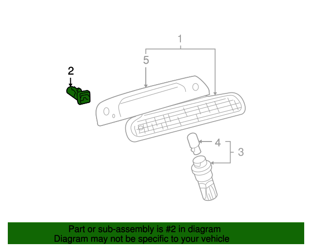 2001-2007 Toyota Highlander High Mount Lamp Grommet 90189-04102 ...