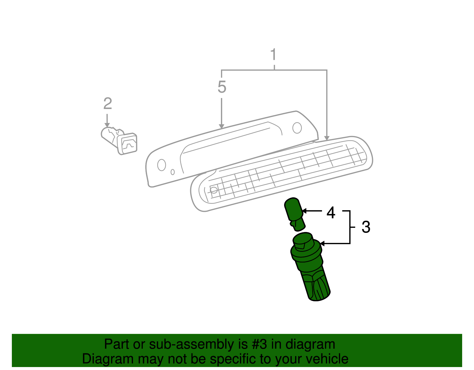 Genuine Toyota Center High Mount Stop Light Socket part# 81576-48010 ...