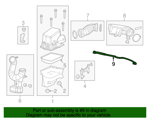 2019-2020 Jeep Cherokee PCV Valve Hose 68285607AA | TascaParts.com