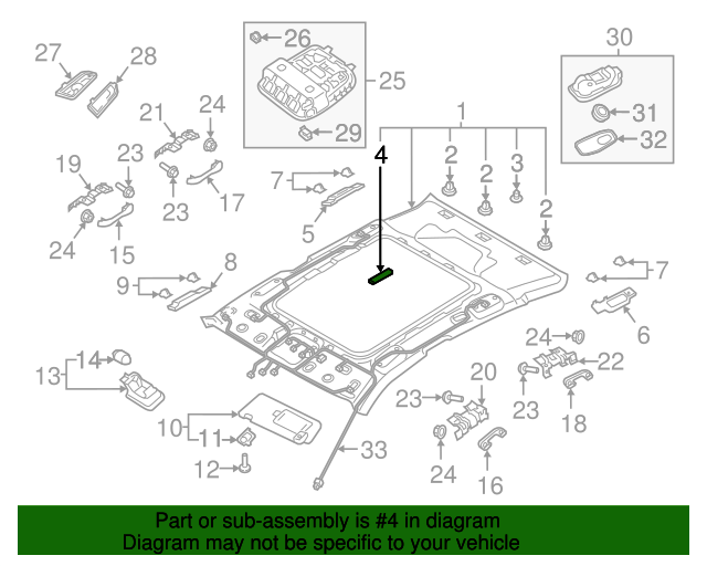 85419-D4000 - Headliner Lock Plate 2017-2020 Kia Optima | Kia.Parts Store