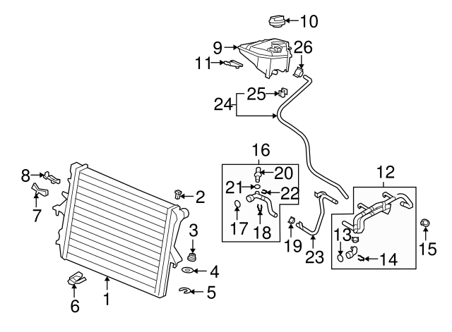 7L6-121-065-AN - Engine Coolant Pipe 2007-2010 Audi Q7 ...