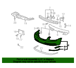 2006-2009 Buick Lucerne Front Upper Bumper Cover 20827013 GM ...