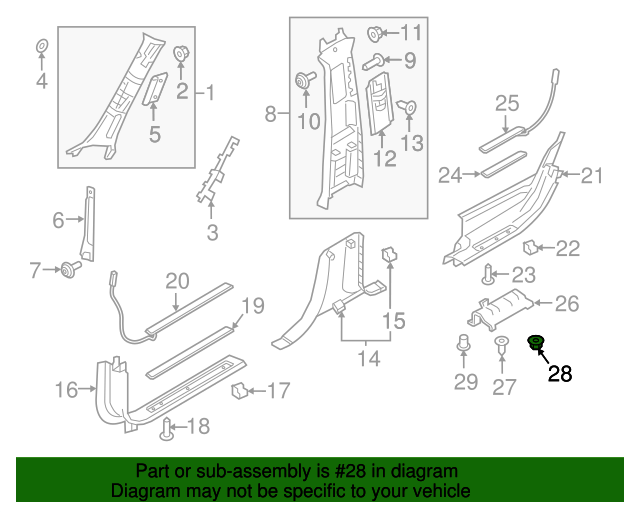 1999-2023 Volvo Wheelhouse Liner Retainer Nut 980740 | OEM Parts Online