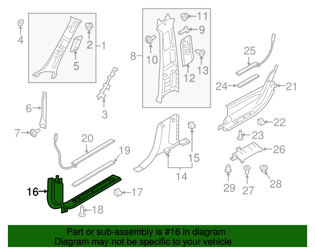 2016-2020 Volvo XC90 Front Sill Plate 32262569 | TascaParts.com