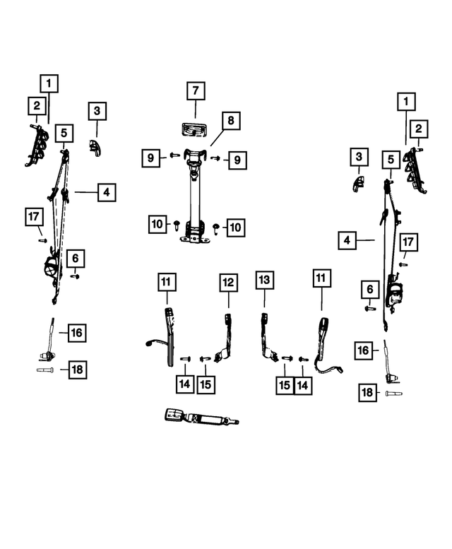 2023-2024 Ram 2500 Front Outer Seat Belt, Left 7LR27TX7AB | Karl ...