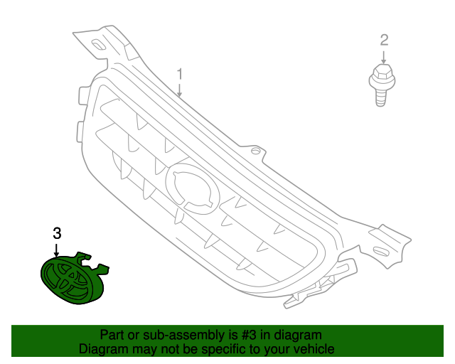 1997-2001 Toyota Camry Emblem 75311-AA020 | Toyota Parts Center