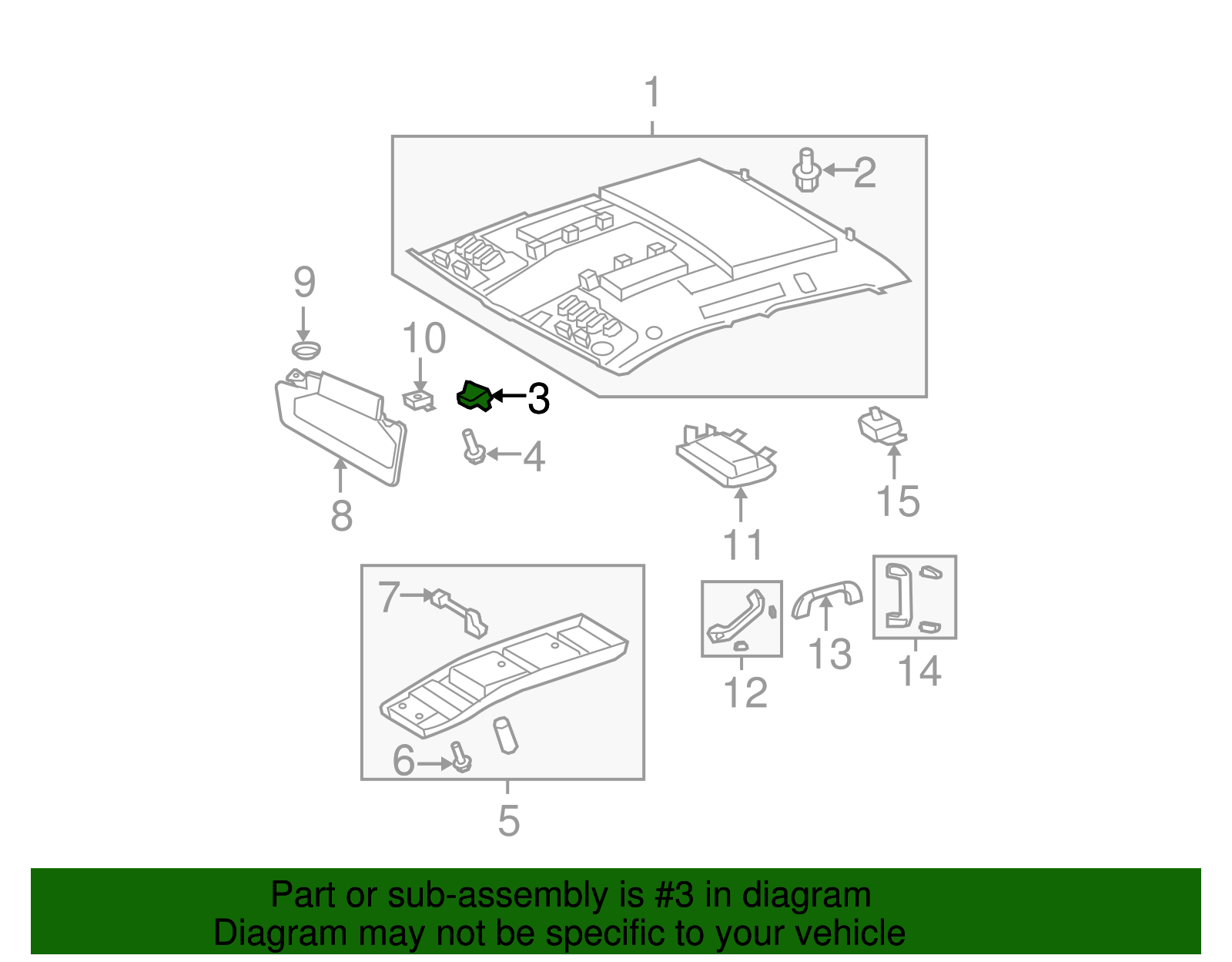 2007-2020 Toyota Headliner Retainer 63412-0C010 | Toyota Parts Center