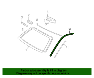 2003-2005 Toyota 4Runner Windshield Molding (Left) 75534-35011 ...