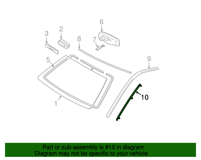 2003-2009 Toyota 4Runner Windshield Molding Clip 75548-35010 | OEM ...