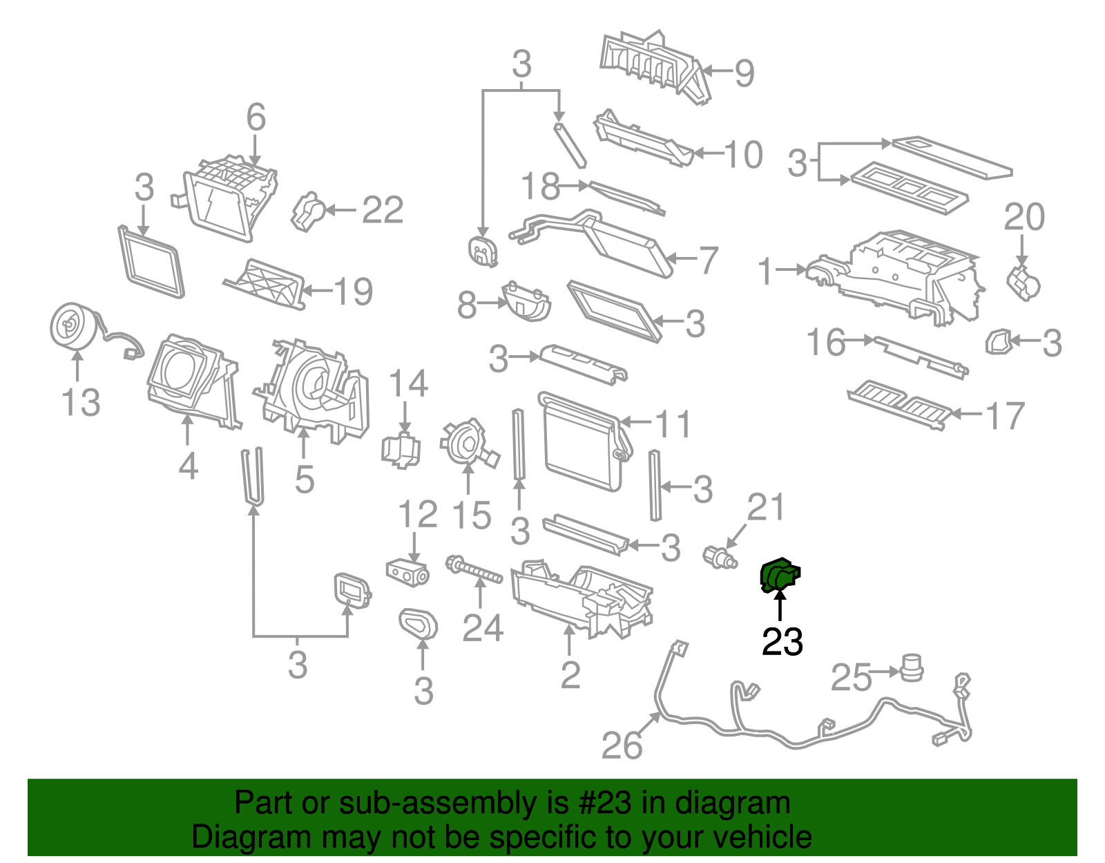 2010-2016 GM Temperature Valve Actuator Assembly 92215208 GM ...