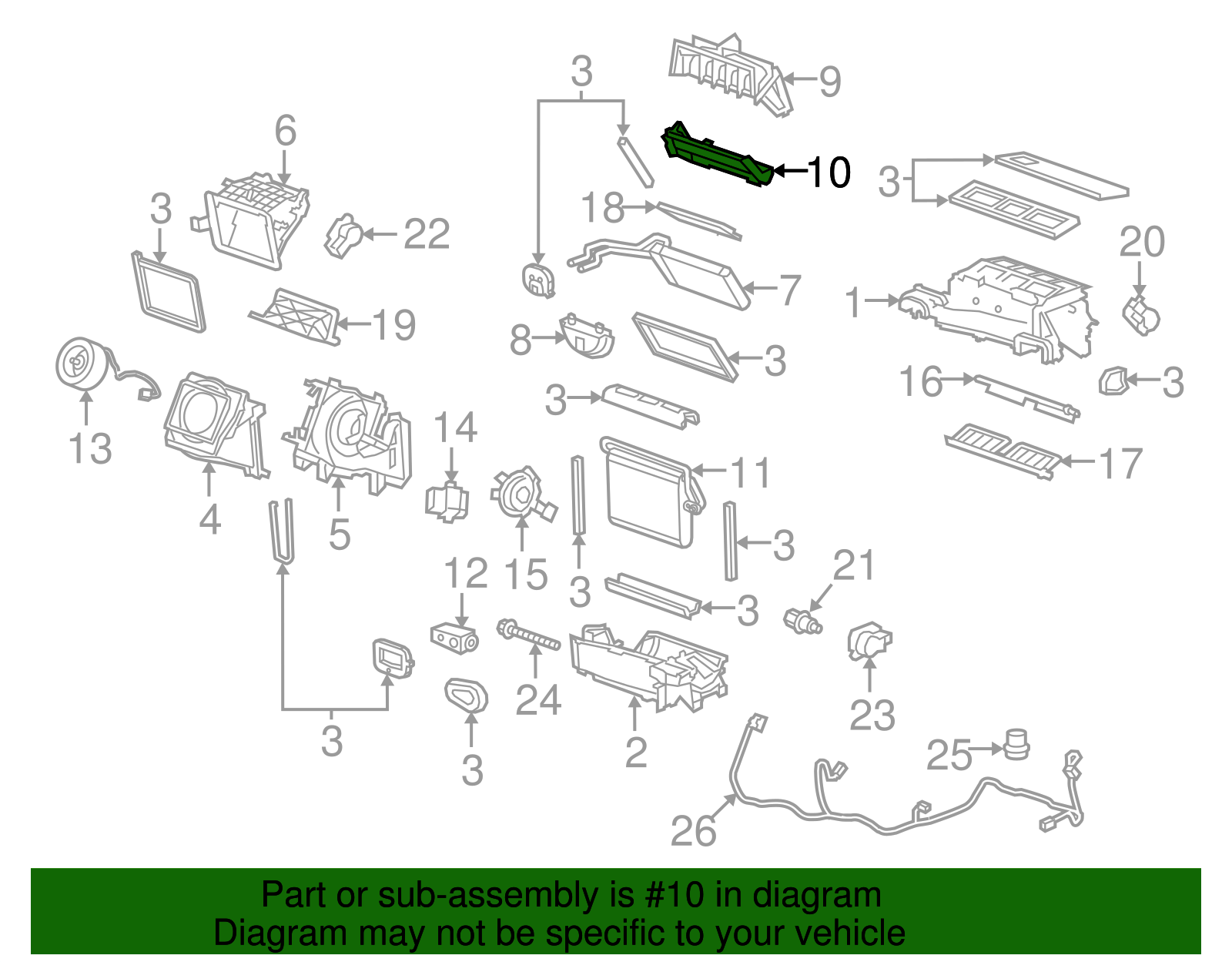 2010-2015 Chevrolet Camaro Lower HVAC Heater Case 92215220 GM ...