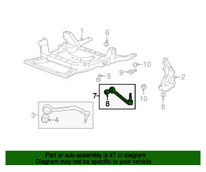 20951301 - Front Passenger Side Lower Control Rear Arm 2010-2015 ...