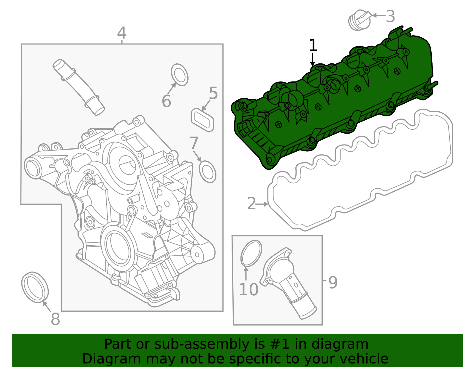 LC3Z-6582-H - Valve Cover 2020-2024 Ford | Big 3 Auto Parts