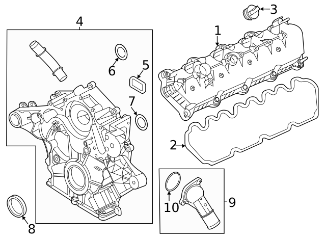 2020-2021 Ford Timing Cover Gasket LC3Z-6020-B | TascaParts.com