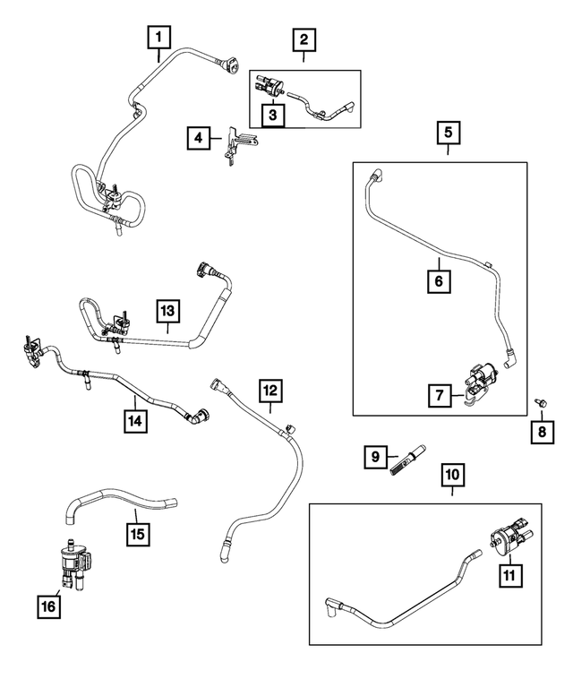 2016-2019 Mopar Purge Hose 68250915AD | My Mopar Parts