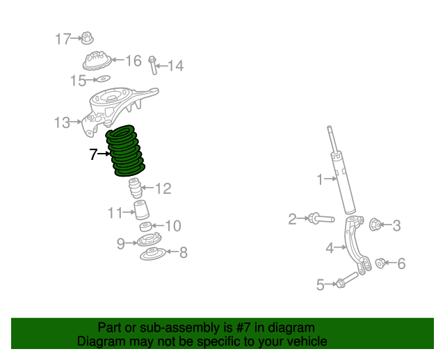 2009-2016 Audi Spring 8K0-411-105-DQ | OEM Parts Online