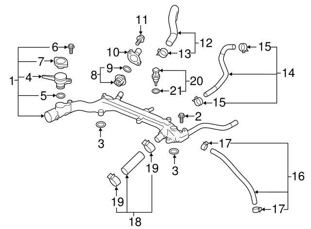 2023 Subaru Water Pipe O-Ring 806933080 | OEM Parts Online