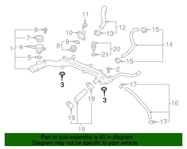 1990-2024 Subaru Water Pipe O-Ring 806933080 | Subaru Parts Store