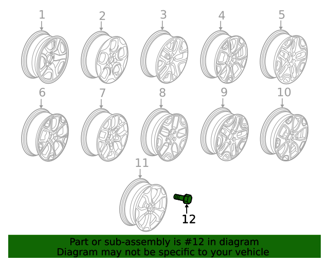 2017-2020 Jeep Renegade Wheel Lug Bolt 68296586AA | TascaParts.com