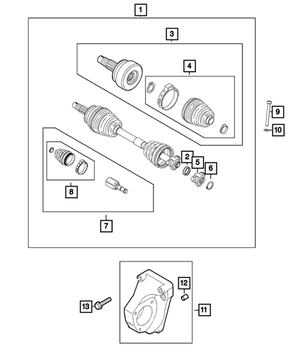 2015-2018 Jeep Renegade Axle Half Shaft, Right 68246467AA | Mopar eStore