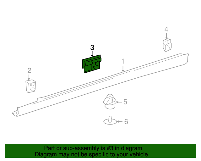 000-991-43-71 - Rocker Molding Clip 2008-2014 Mercedes-Benz | Mercedes ...