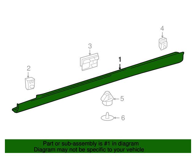 2008-2014 Mercedes-Benz C 63 AMG® Rocker Molding 204-698-08-54-9999 ...