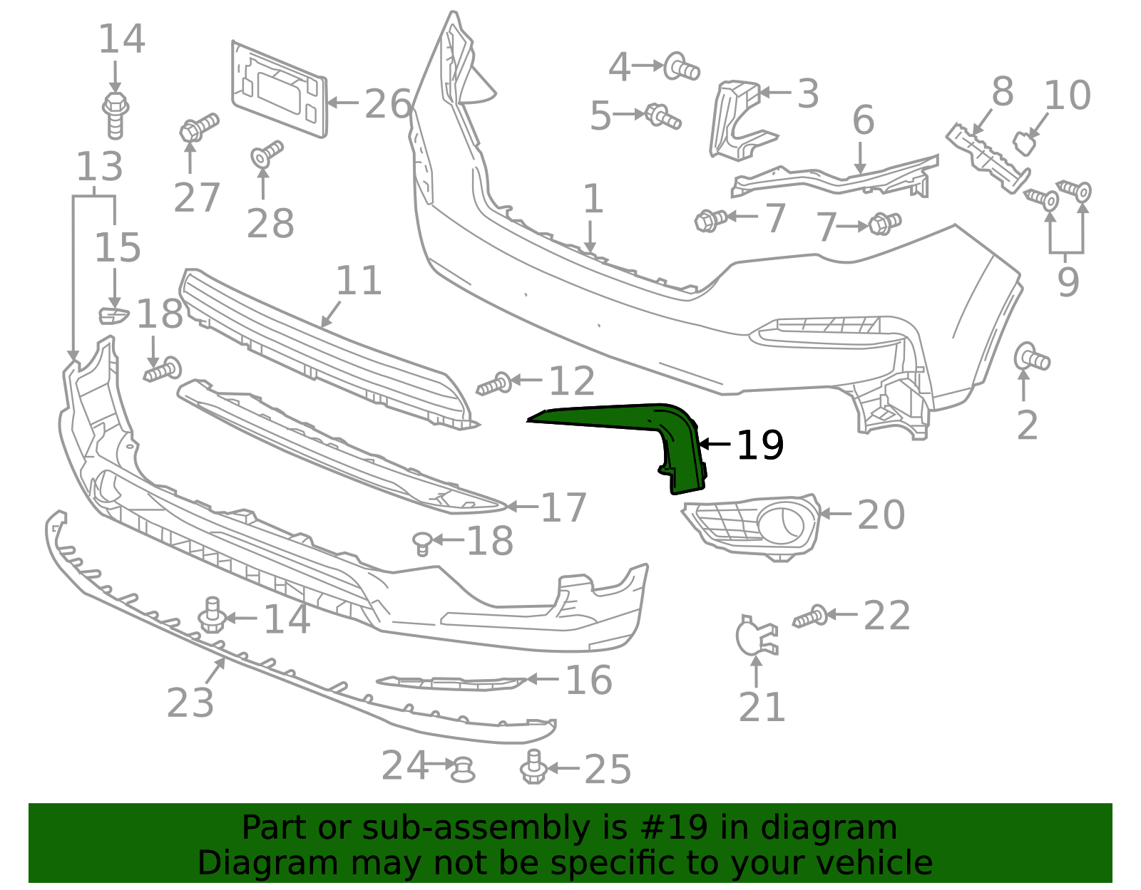 2019-2022 Honda Pilot Filler Molding 71103-TG7-A50 | Honda Factory Parts