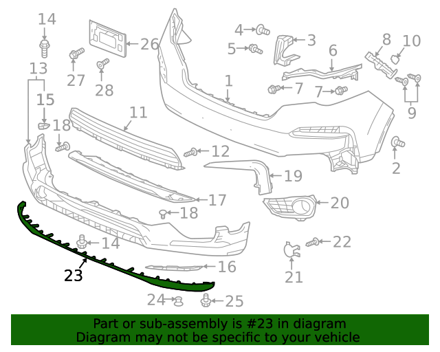 71111-TG7-A01 - Dam, Front Bumper Air 2016-2021 Honda | AutoNationParts.com