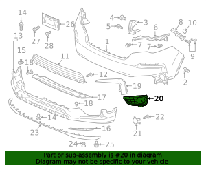 71102-TG7-A50 - Garnish A R Front Bumper Face - 2019-2021 Honda Pilot ...