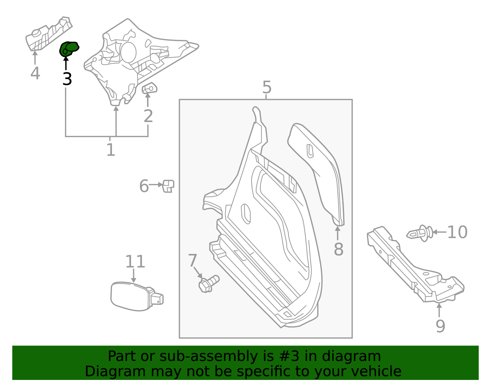 2017-2019 Infiniti QX30 Upper Quarter Trim Mask 76976-5DA1A | INFINITI ...