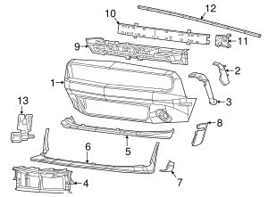 2018-2019 Dodge Challenger Air Deflector 68315879AB | TascaParts.com