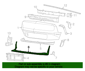 2018-2019 Dodge Challenger Air Deflector 68315879AB | TascaParts.com