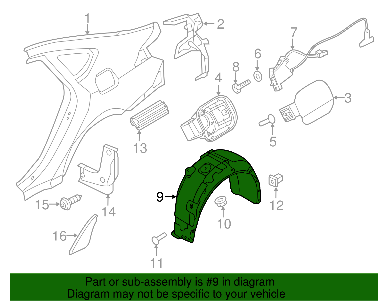 86821-B1800 - High-Quality Quarter Panel Splash Shield for 2018-2020 ...