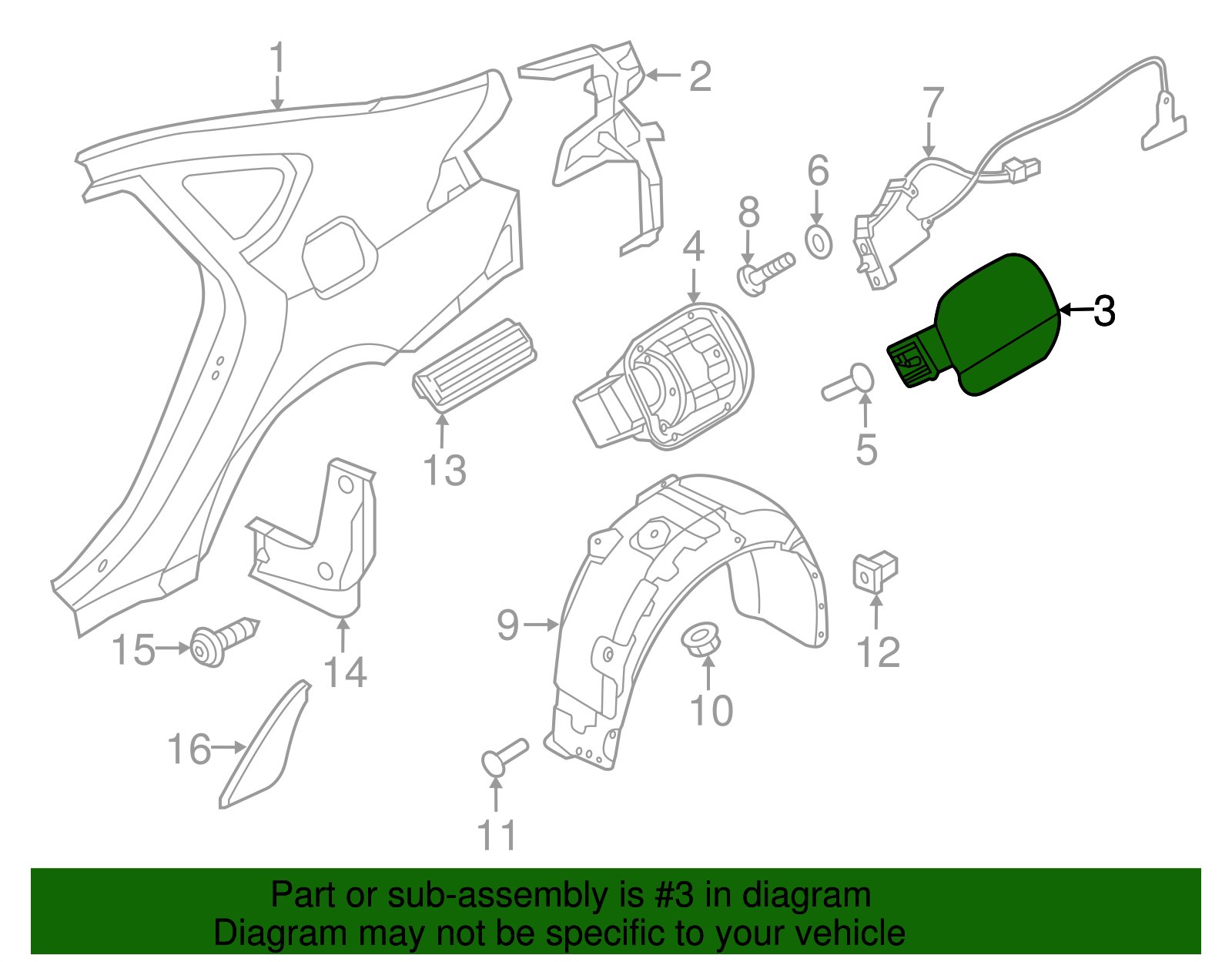 69510-B1000 - Fuel Filler Door 2015-2018 Hyundai | AutoNation Parts